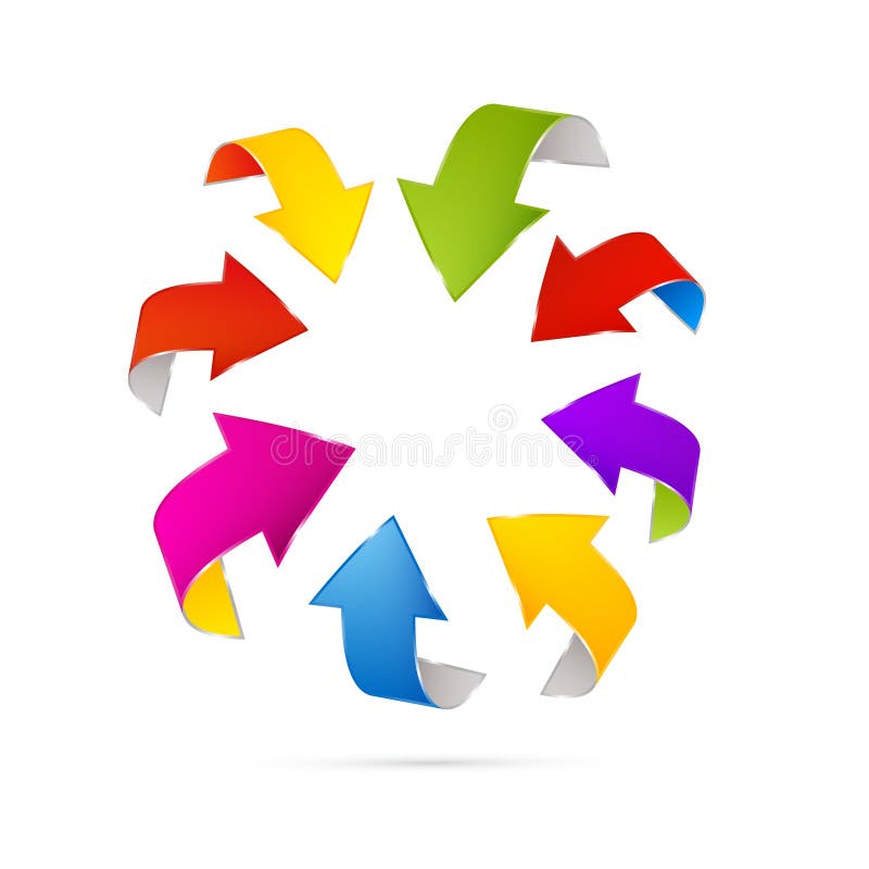 Iconos Abstractos De La Flecha 3d Ilustración del Vector - Ilustración ...