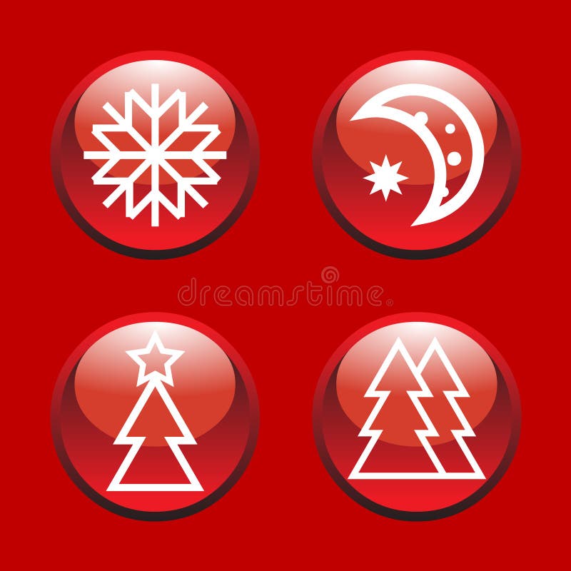 Iconos Abstractos De Navidad Ilustración del Vector - Ilustración de ...
