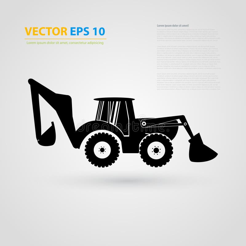 Iconos Aislados Vector Del Tractor Siluetas Ilustración del Vector ...