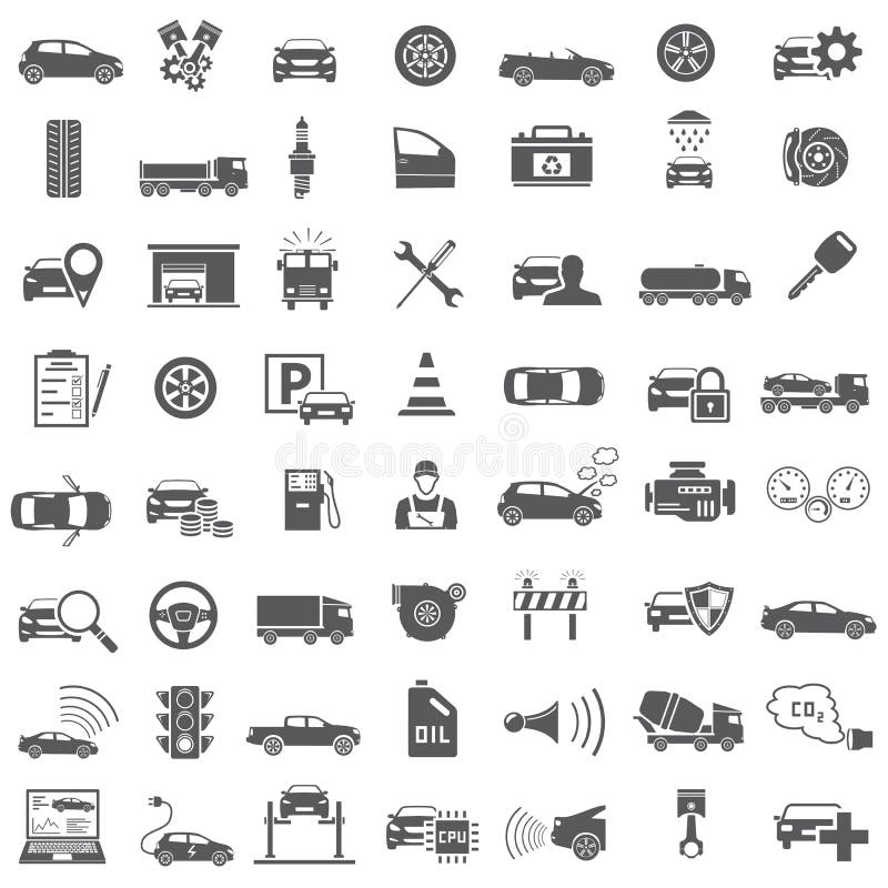 Iconos Automotrices Ilustraciones Stock, Vectores, Y Clipart – (52,430 ...