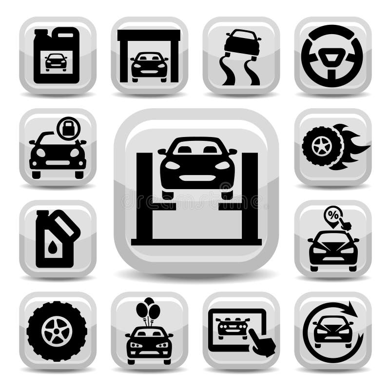 Iconos Automotrices Ilustraciones Stock, Vectores, Y Clipart – (41,343 ...