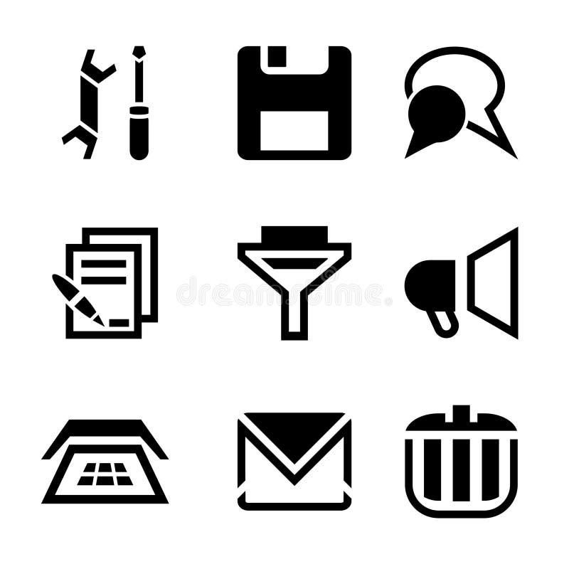 Un Conjunto De Iconos Del Web Stock de ilustración - Ilustración de ...