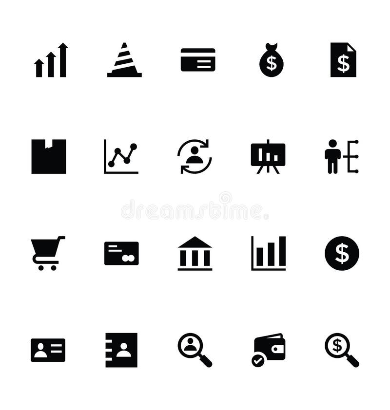 Iconos Comerciales 3 Del Vector Stock de ilustración - Ilustración de ...