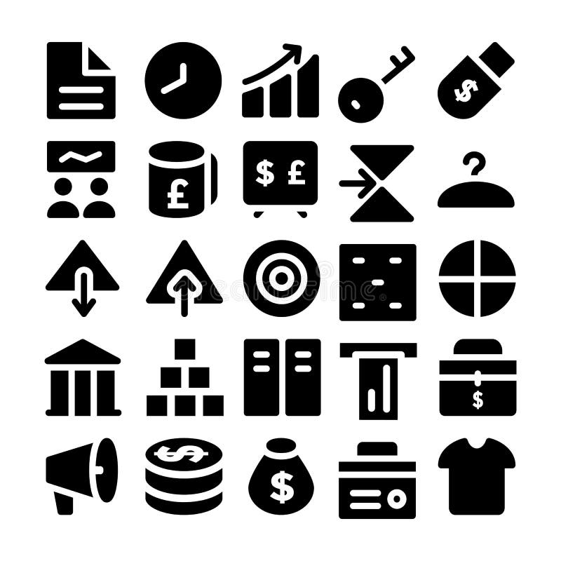 Iconos Comerciales 4 Del Vector Stock de ilustración - Ilustración de ...