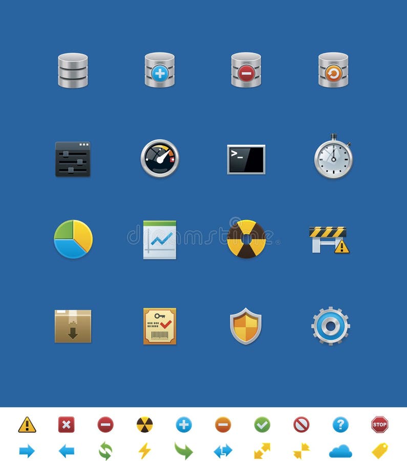 Iconos De La Base De Datos Ilustraciones Stock, Vectores, Y Clipart ...