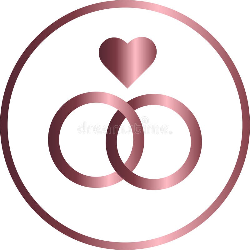 Circle Shaped Icon, Vector Illustration of Wedding Rings Stock ...