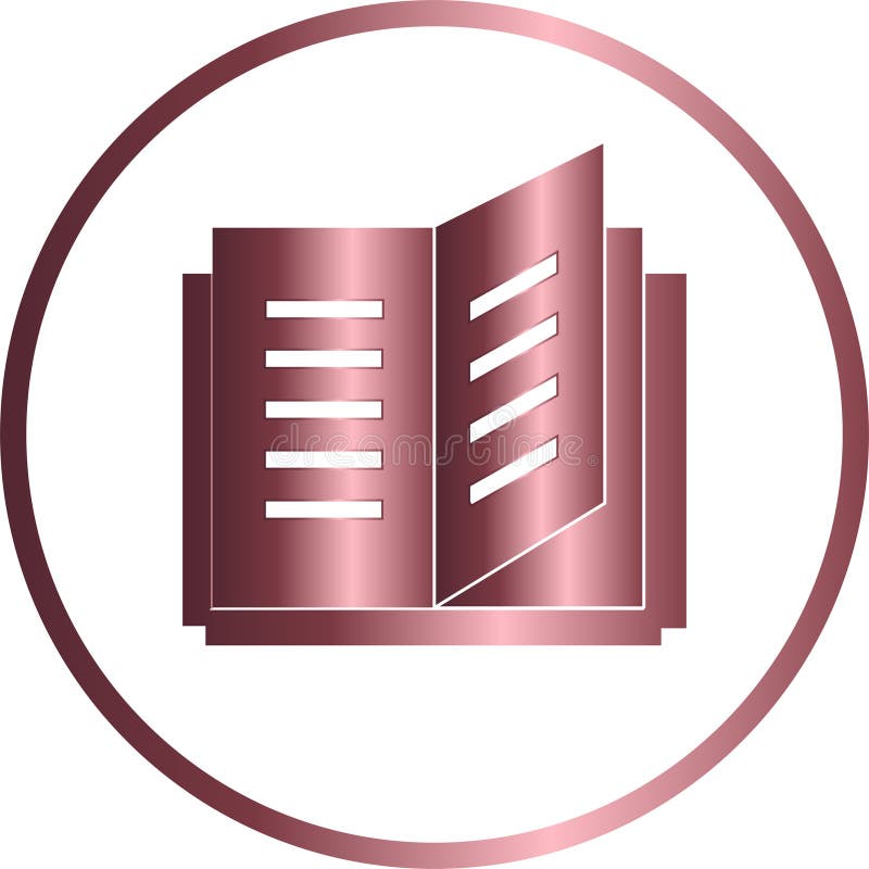 Circle Icon, Open Book Vector Illustration Stock Illustration ...