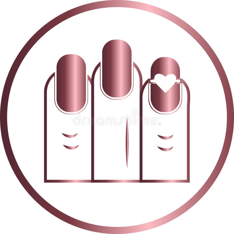 Circle Shaped Icon, Manicure, Nail Art Stock Illustration ...