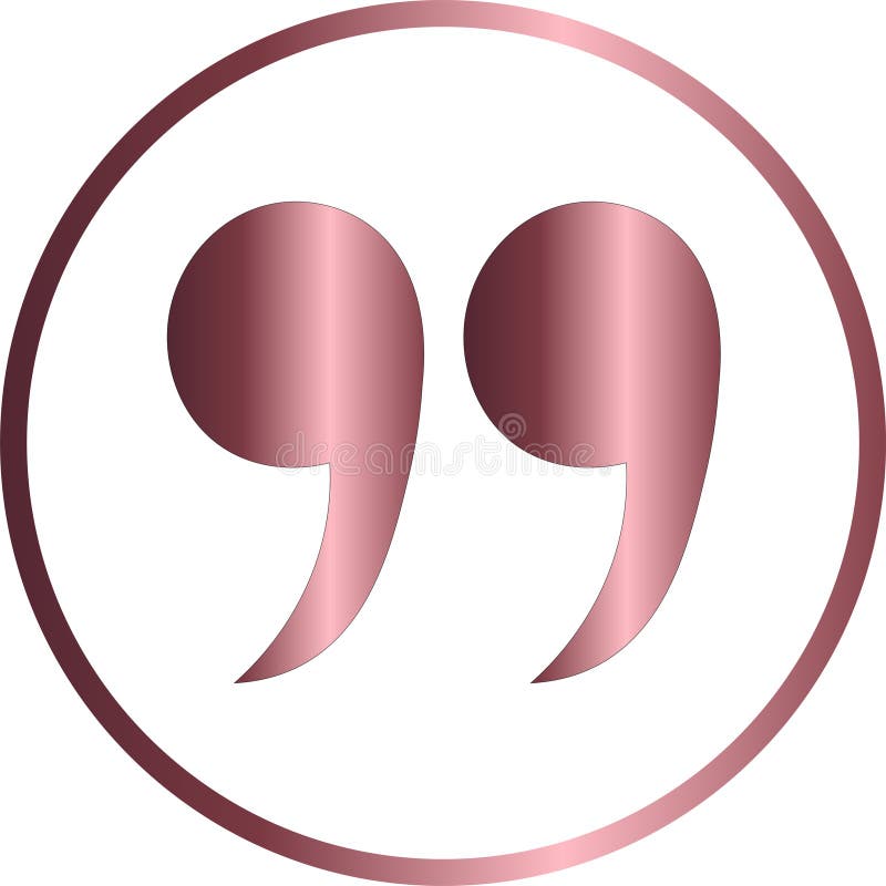 Vector Circular Icon, Quotes Stock Illustration - Illustration of pink ...