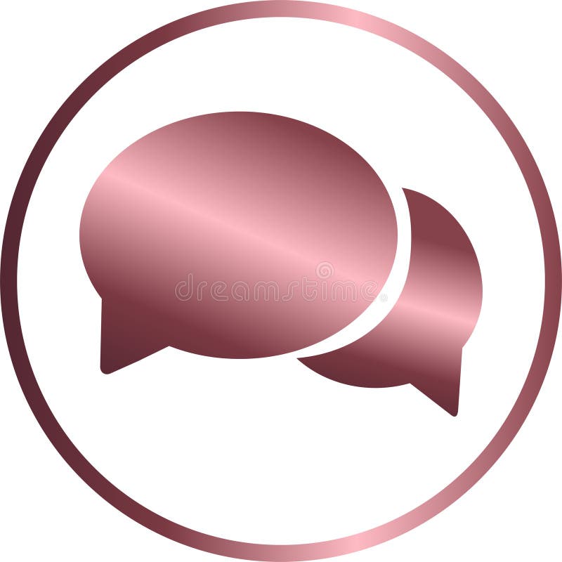 Vector Circular Icon, Chat Bubbles Stock Illustration - Illustration of ...