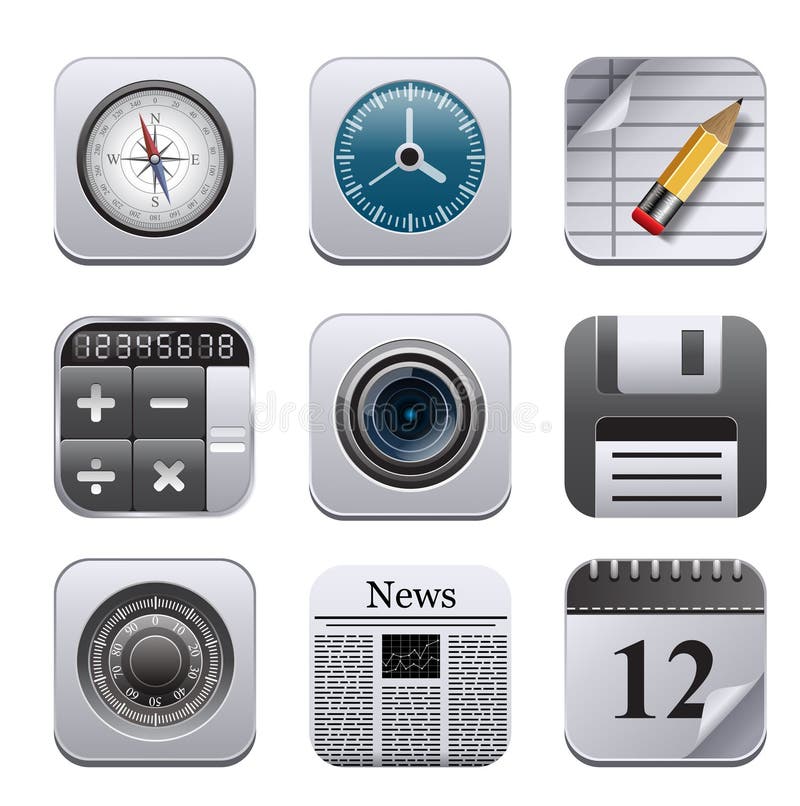 Iconos de Apps ilustración del vector. Ilustración de apps - 28811943