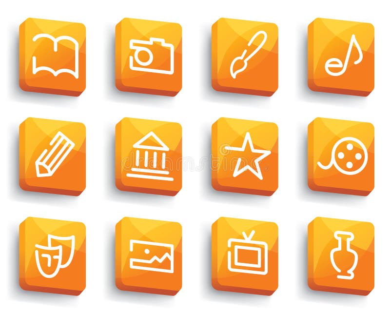 Iconos de artes ilustración del vector. Ilustración de cuadro - 102911772