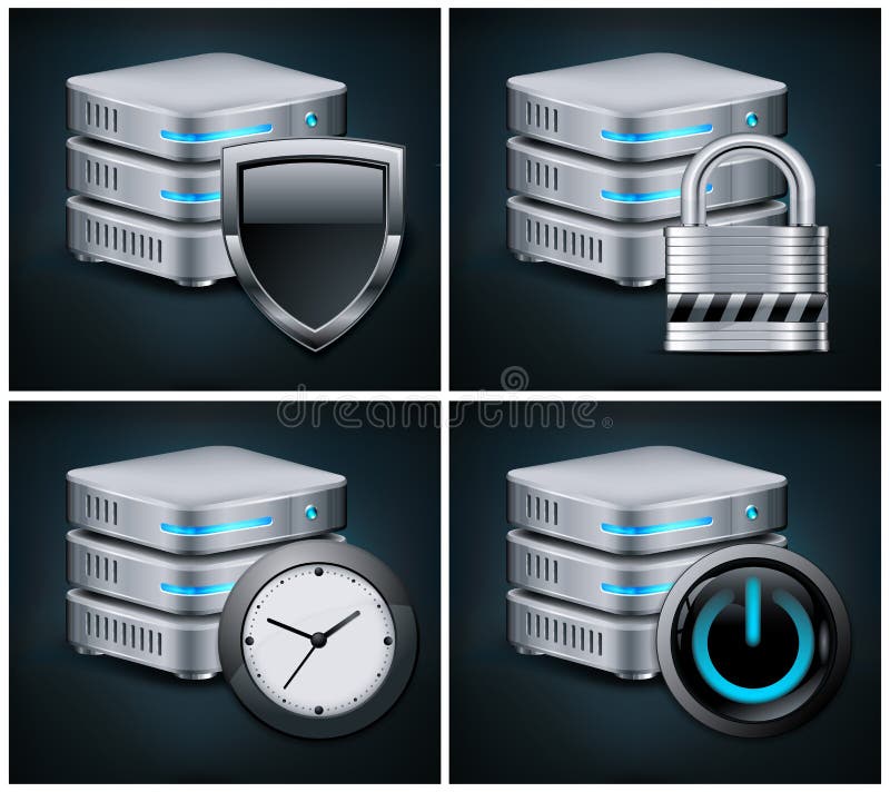 Iconos De La Base De Datos Ilustraciones Stock, Vectores, Y Clipart ...