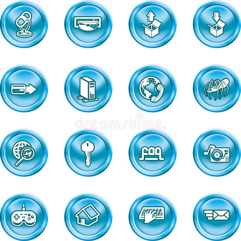 Iconos De La Computación Y Del Web Site Ilustración del Vector ...