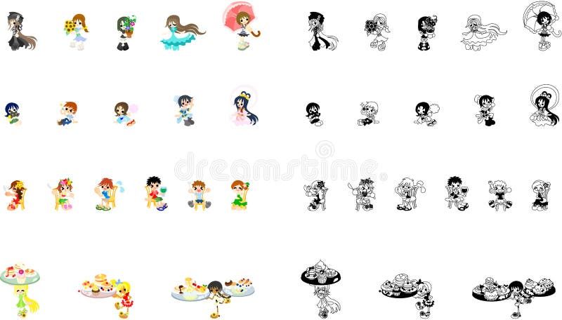 Iconos de la diversa gente ilustración del vector. Ilustración de ...