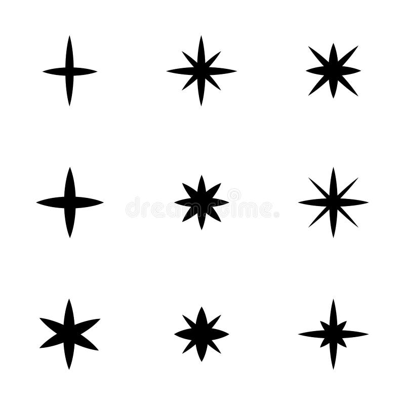 Iconos De La Estrella Vector Ilustración del Vector - Ilustración de ...