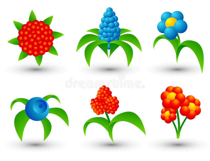 Iconos de la flor ilustración del vector. Ilustración de primer - 21199432