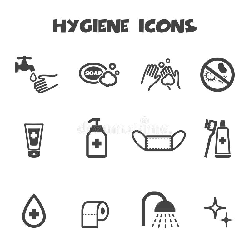 Iconos De La Higiene Personal Ilustraciones Stock, Vectores, Y Clipart ...