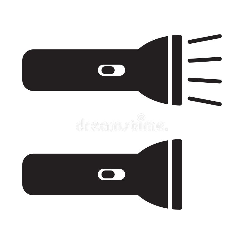 Iconos De La Linterna Encendidos Y Desactivados. Ilustración del Vector ...