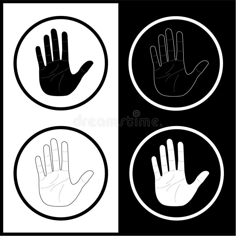 Iconos De La Mano Del Vector Ilustración del Vector - Ilustración de ...