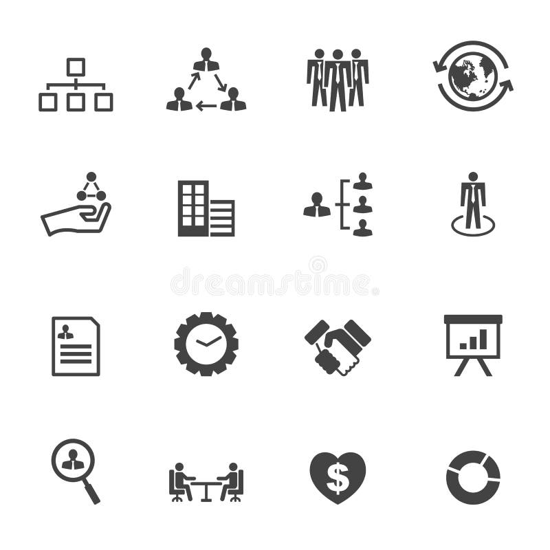 Iconos de la organización ilustración del vector. Ilustración de carta ...