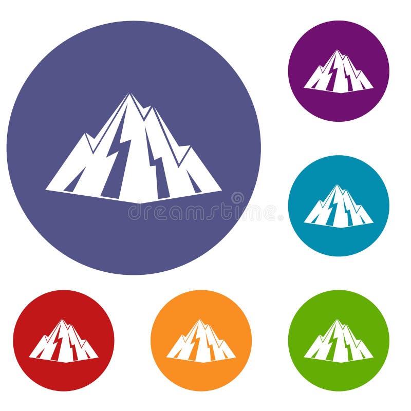 Iconos de la roca fijados ilustración del vector. Ilustración de ...