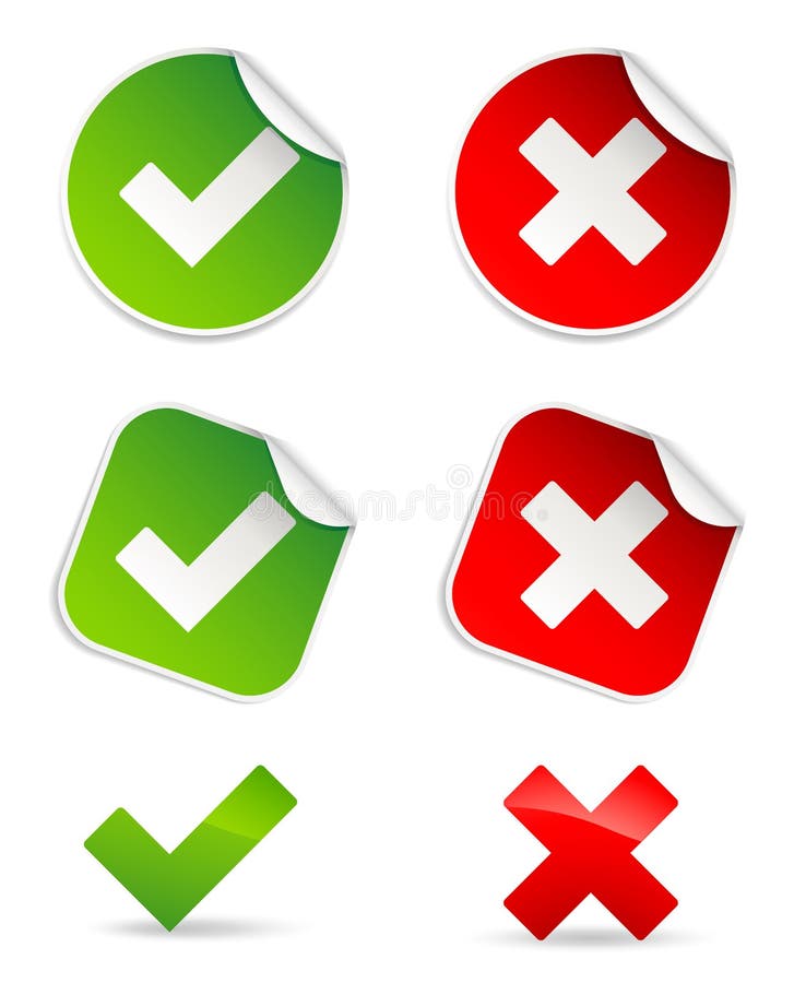 Iconos de la validación ilustración del vector. Ilustración de etiqueta ...