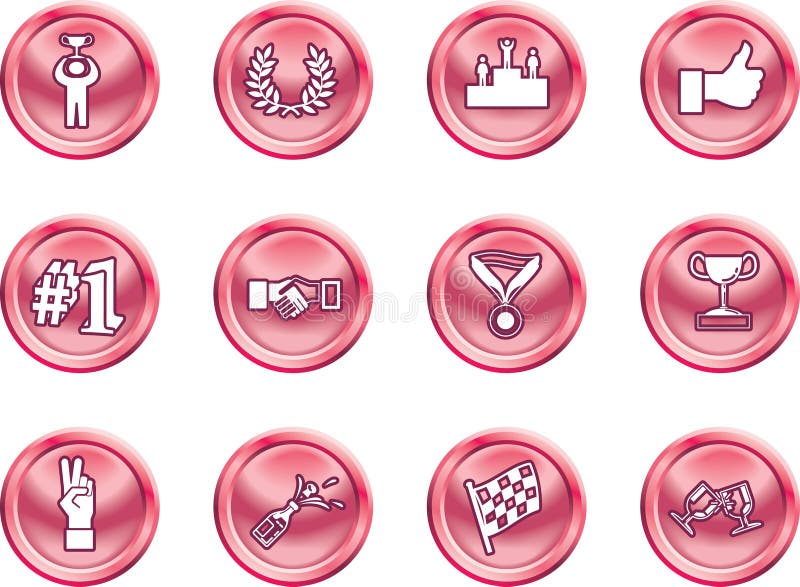 Iconos de la victoria ilustración del vector. Ilustración de mejor ...