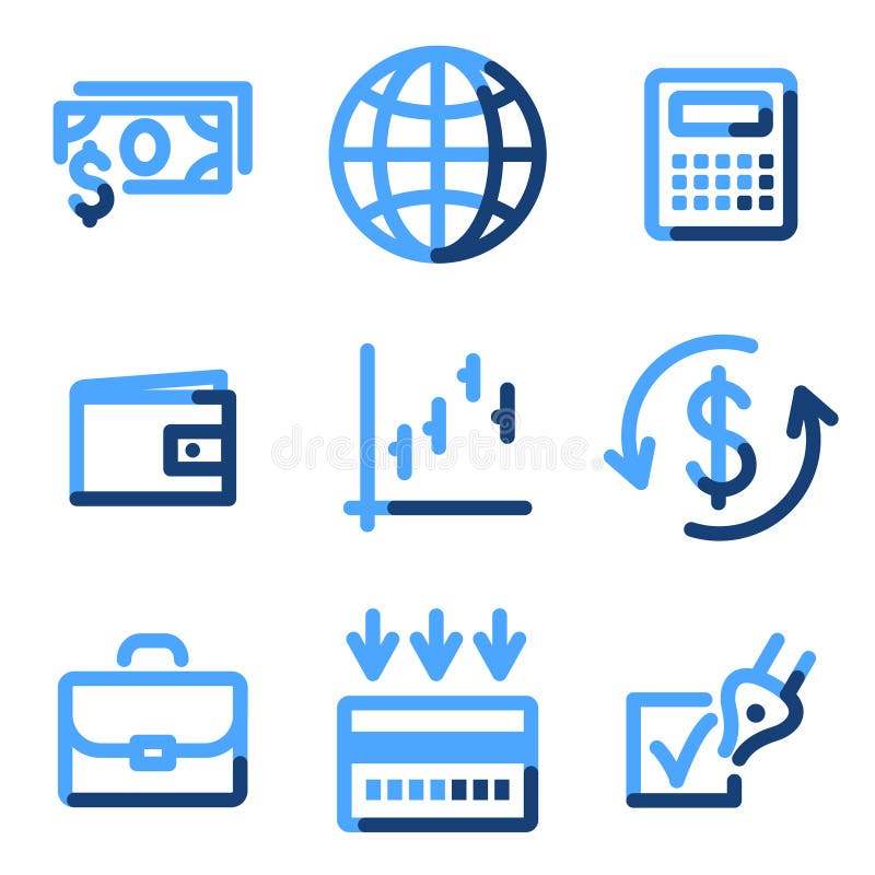 Iconos de finanzas ilustración del vector. Ilustración de pictograma ...