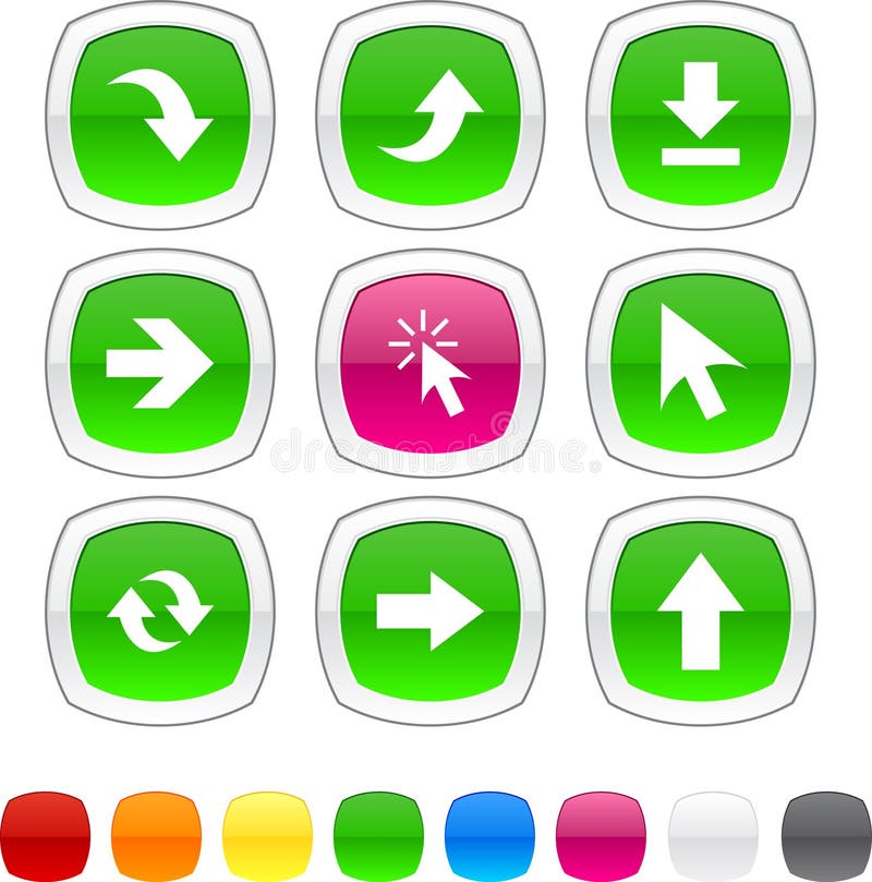 Iconos de las flechas. ilustración del vector. Ilustración de flechas ...