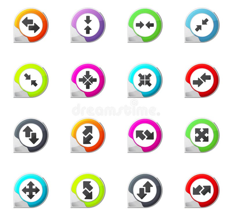 Iconos De Las Flechas Fijados Ilustración del Vector - Ilustración de ...