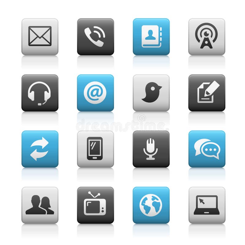 Iconos De Las Telecomunicaciones -- Serie Fresca De Los Colores ...