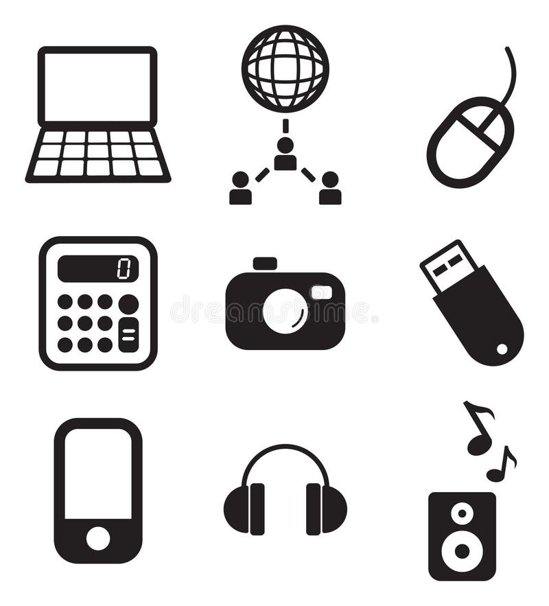Iconos de las TIC ilustración del vector. Ilustración de internet ...