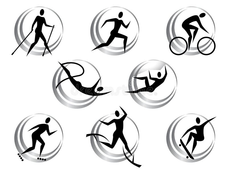 Símbolos de atletismo ilustración del vector. Ilustración de icono ...