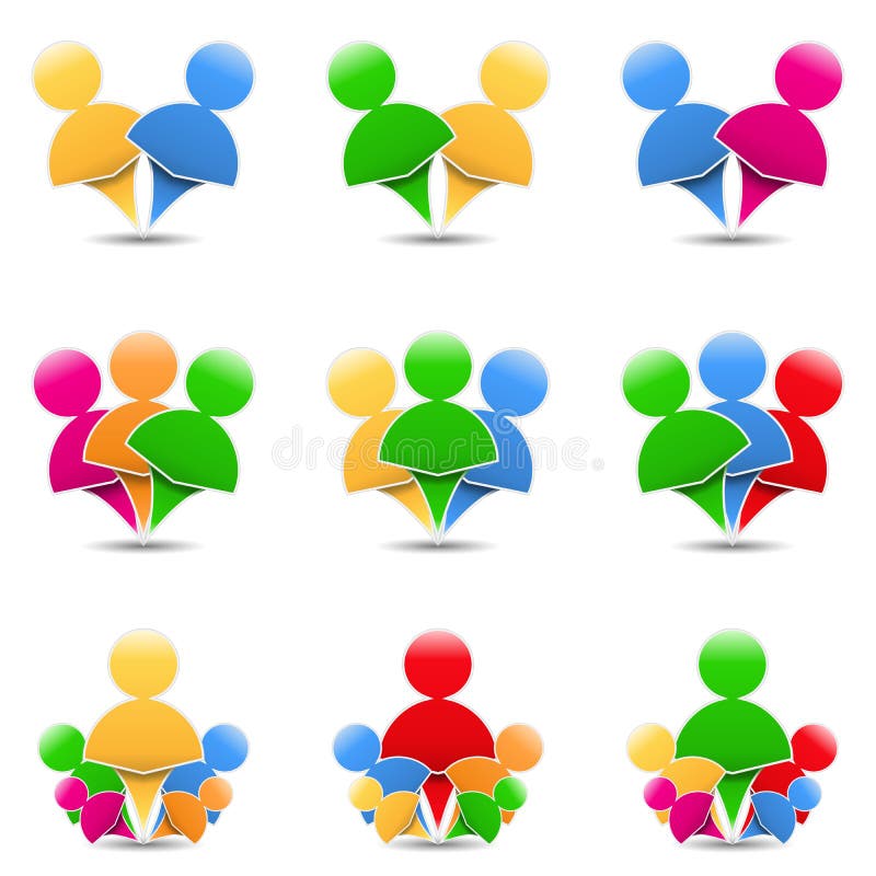 Iconos De Los Seres Humanos Ilustración del Vector - Ilustración de ...