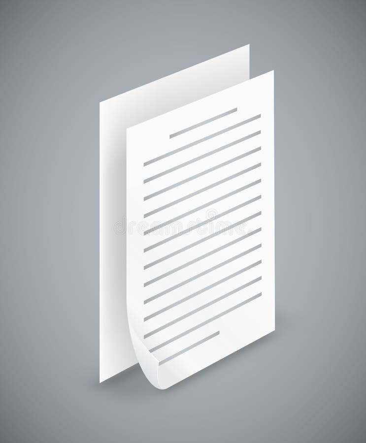 Iconos de papel de la hoja ilustración del vector. Ilustración de ...