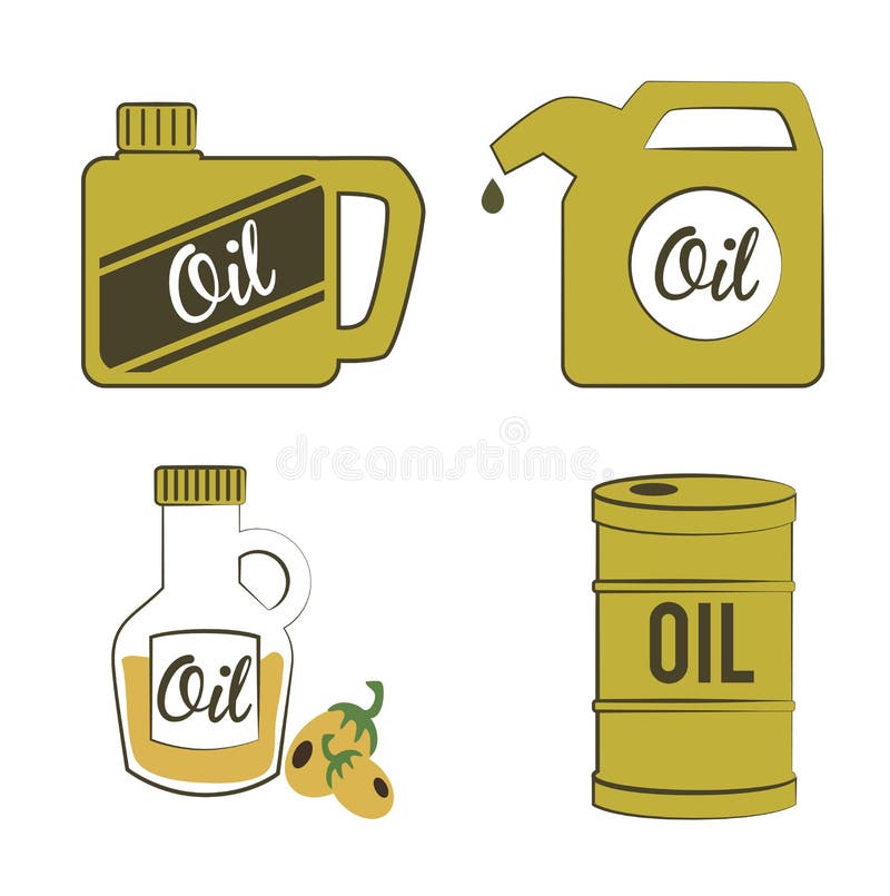 Iconos del aceite ilustración del vector. Ilustración de elemento ...