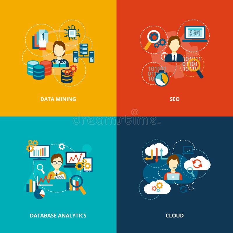 Iconos De La Base De Datos Ilustraciones Stock, Vectores, Y Clipart ...