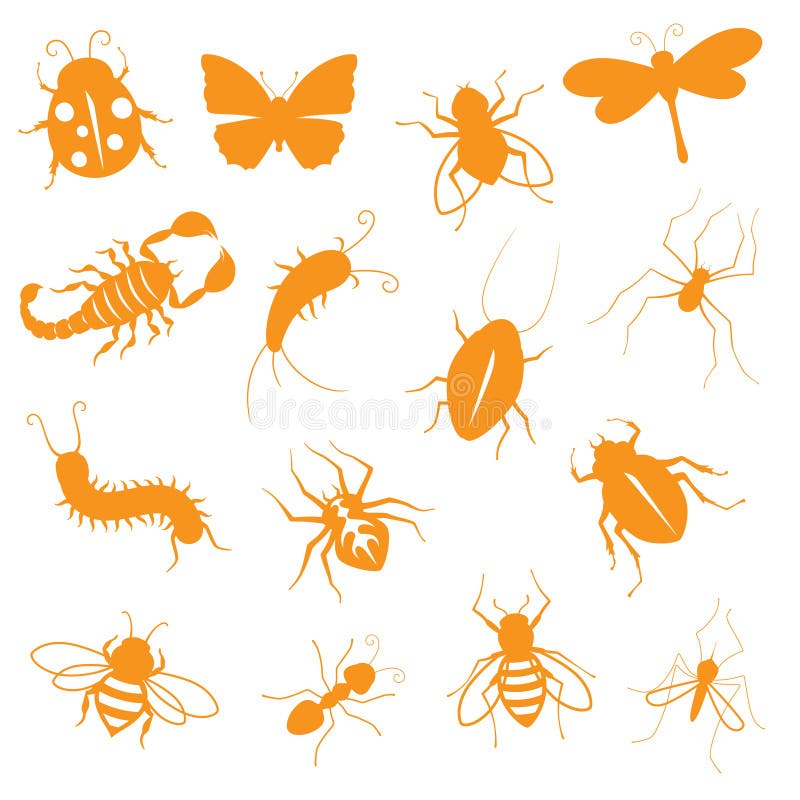 Iconos del bicho ilustración del vector. Ilustración de silvestre ...