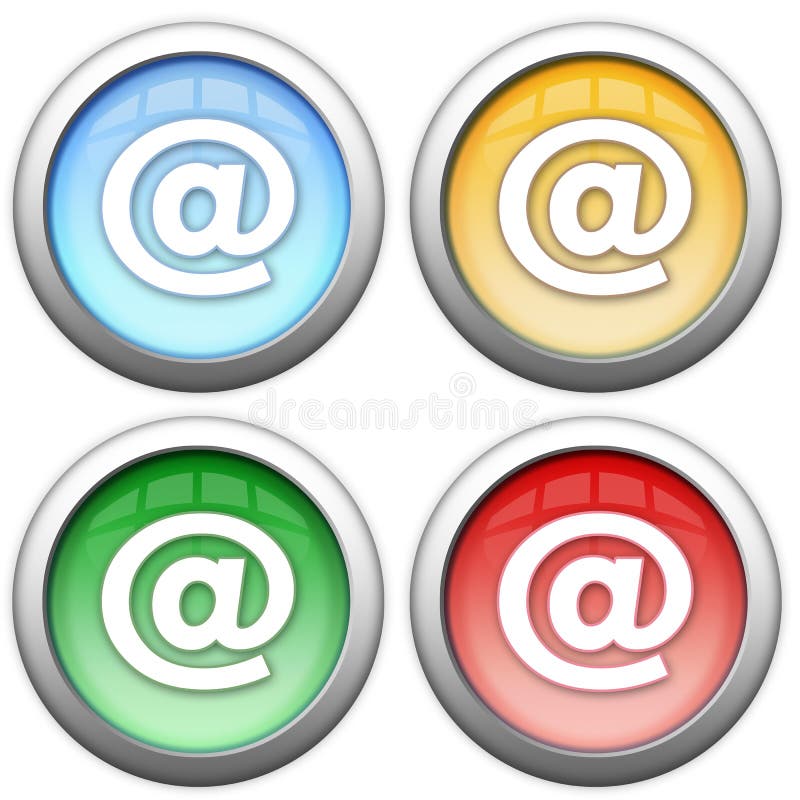 Iconos del botón del email stock de ilustración. Ilustración de ...