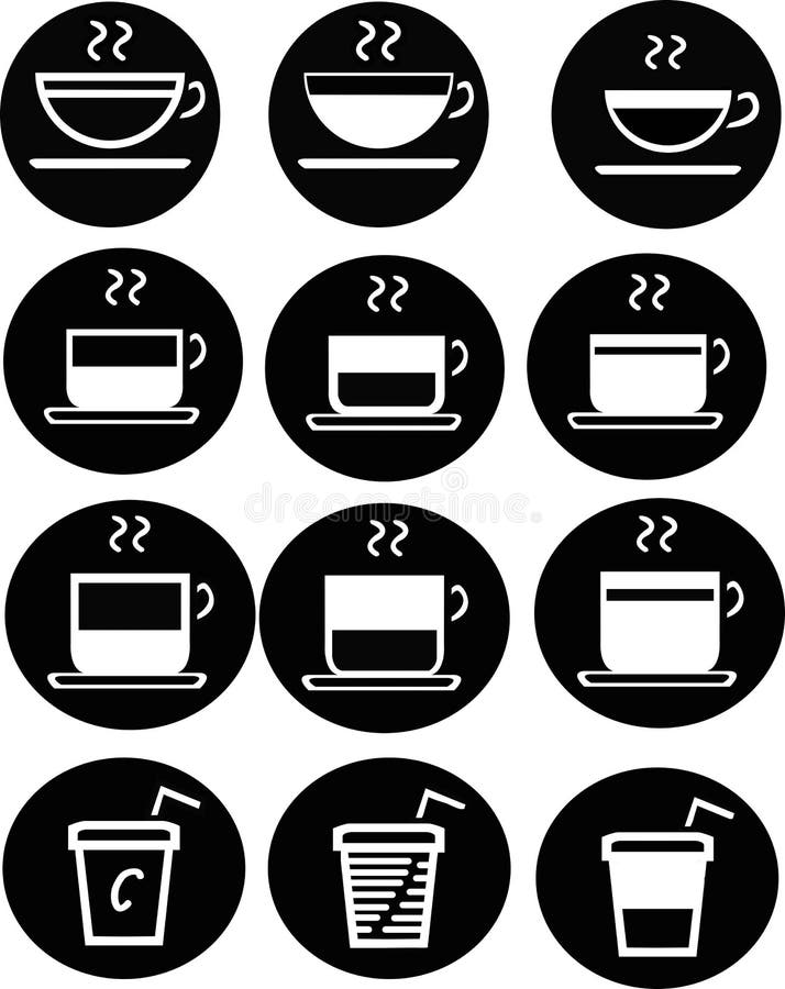 Iconos del café ilustración del vector. Ilustración de restaurante ...