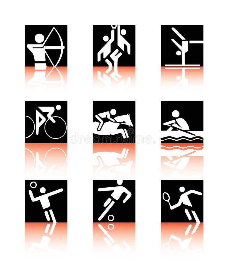 Símbolos de atletismo ilustración del vector. Ilustración de icono ...