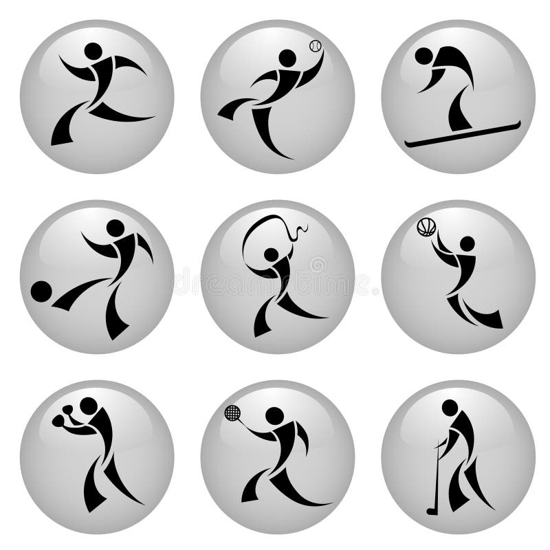 Símbolos de atletismo ilustración del vector. Ilustración de icono ...