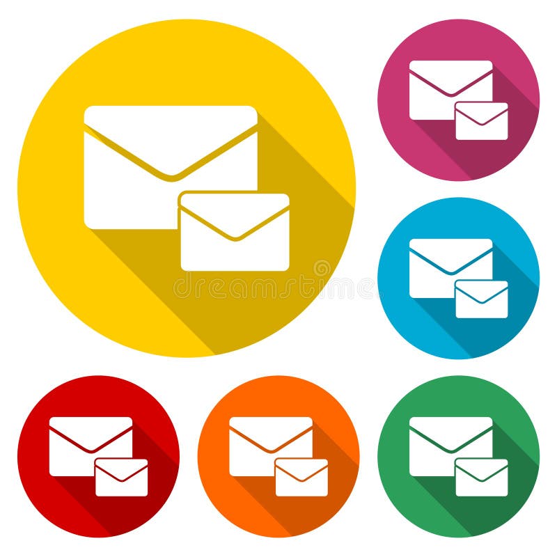 Iconos del email ilustración del vector. Ilustración de papel - 127966418