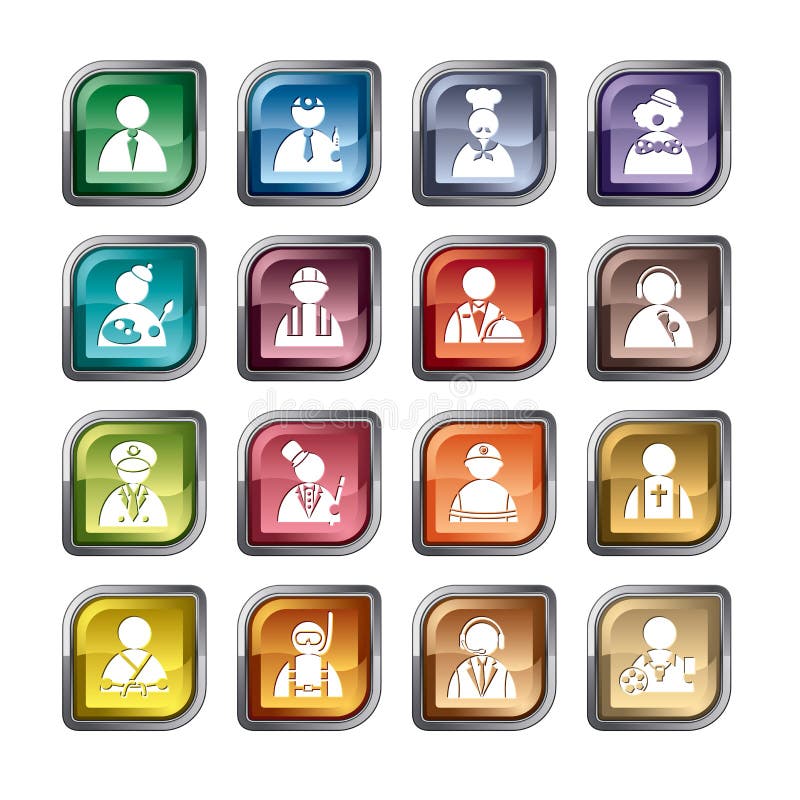 Iconos del empleo ilustración del vector. Ilustración de humor - 28466271