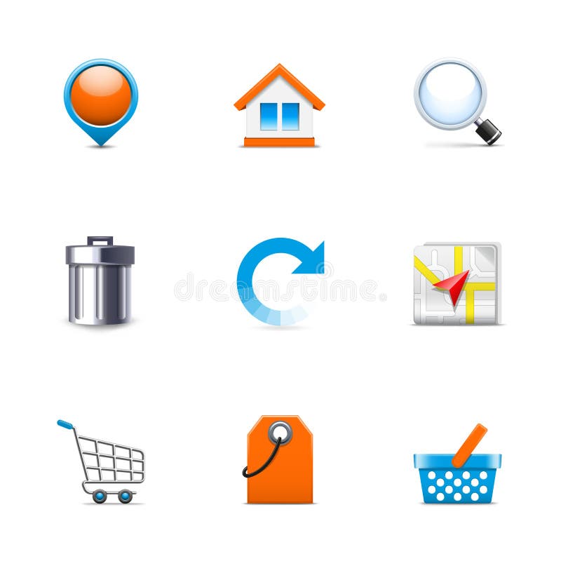 Iconos del Internet ilustración del vector. Ilustración de tarjeta ...