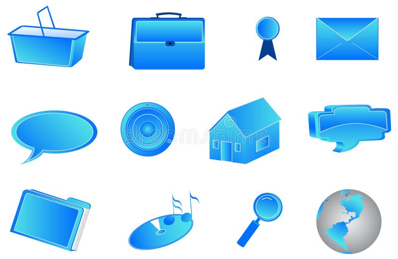 Iconos del Internet 3d ilustración del vector. Ilustración de casero ...