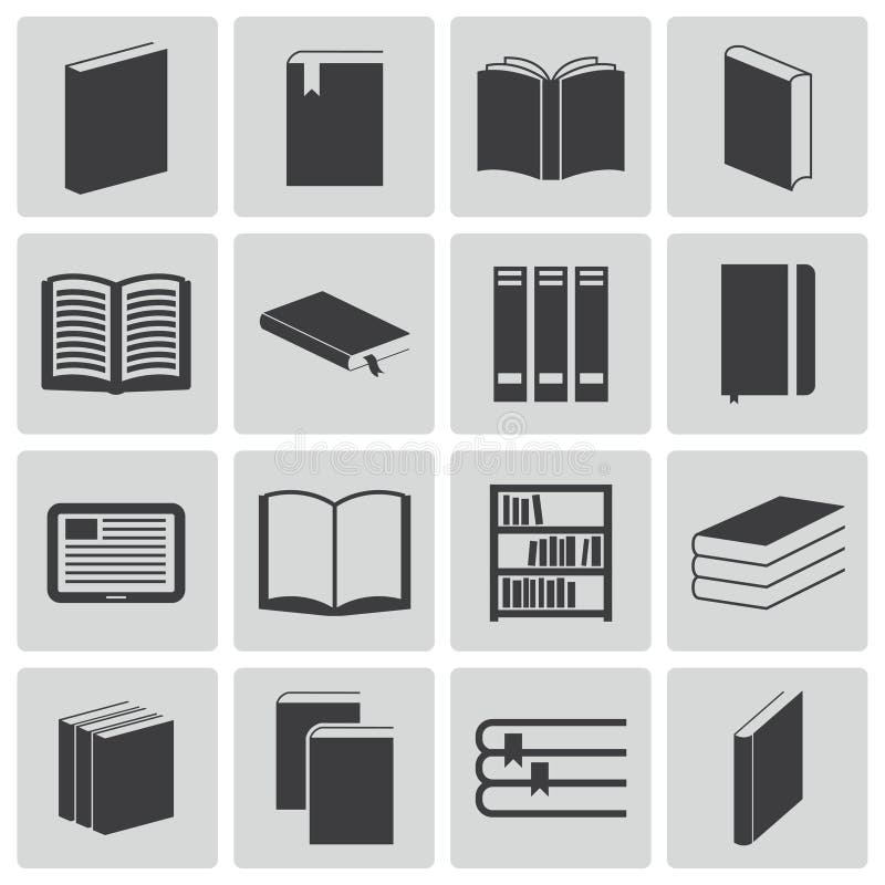 Iconos Del Libro Negro Del Vector Stock de ilustración - Ilustración de ...