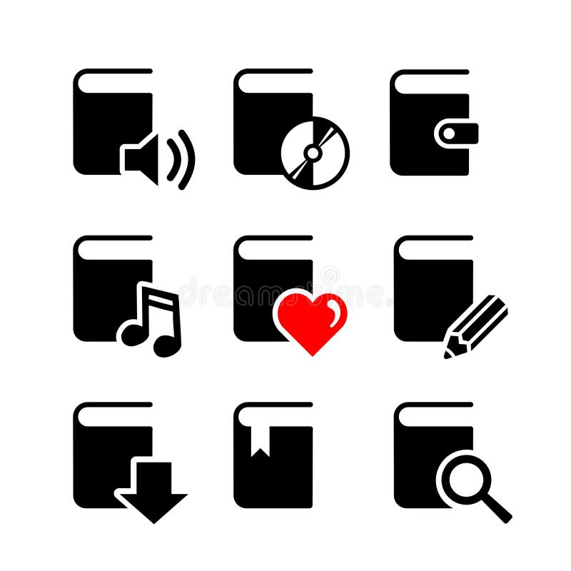 Iconos Del Libro - Serie De Los Fundamentos Ilustración del Vector ...