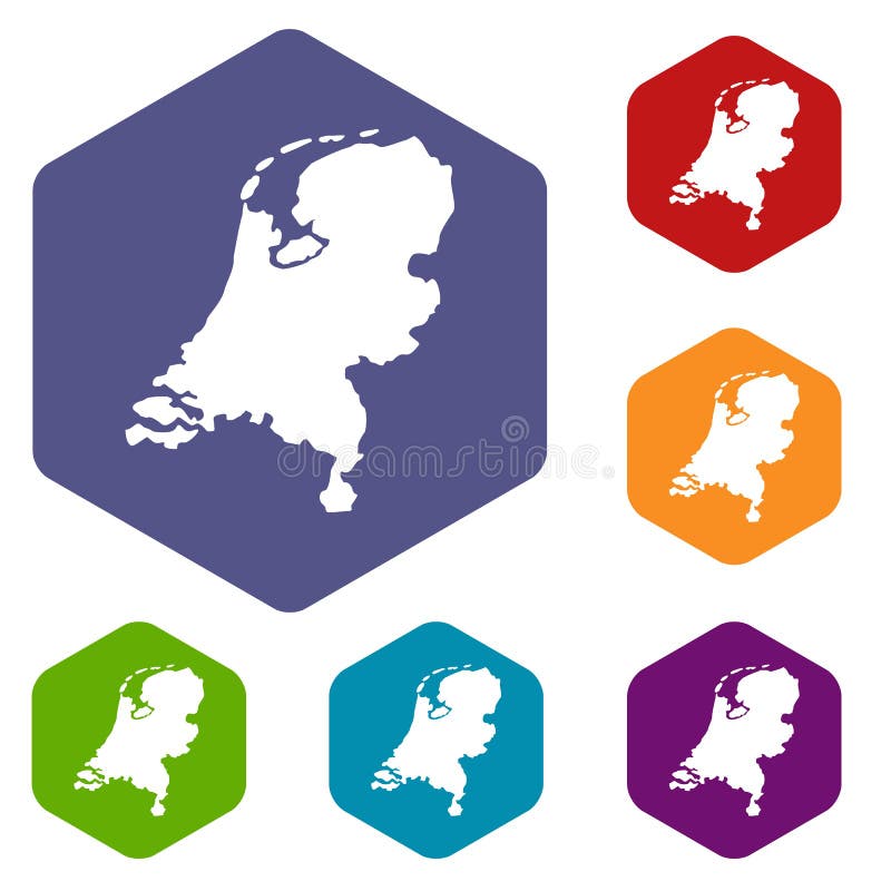 Iconos Del Mapa De Holanda Fijados Ilustración del Vector - Ilustración ...